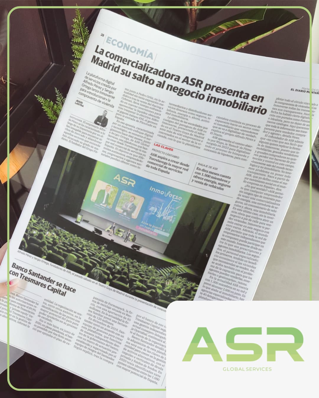 La prensa económica se hace eco del lanzamiento de Inmoverse dentro del universo empresarial de ...